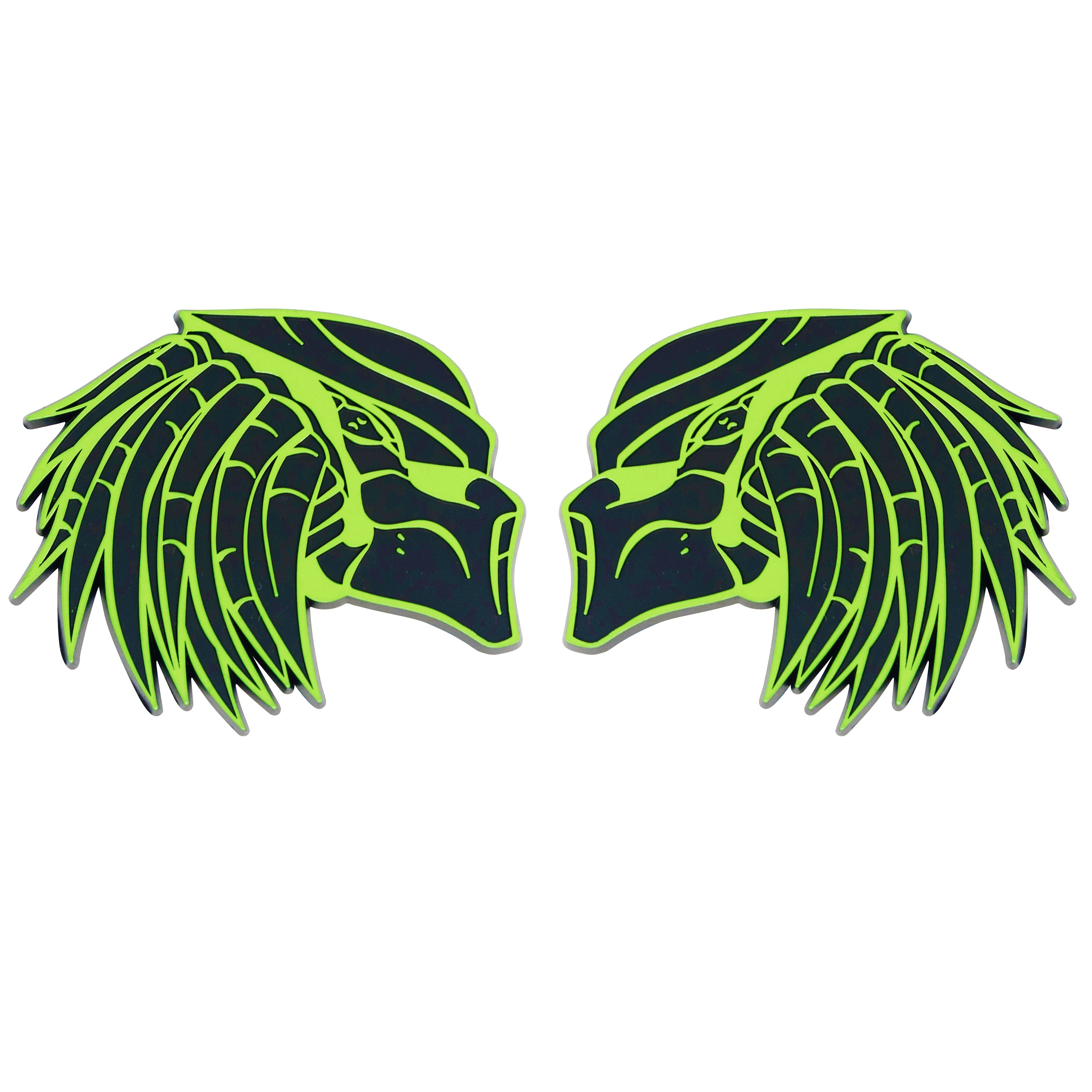 GREEN/BLACK Right & Left Facing Predator Emblem set of 2 | Etsy