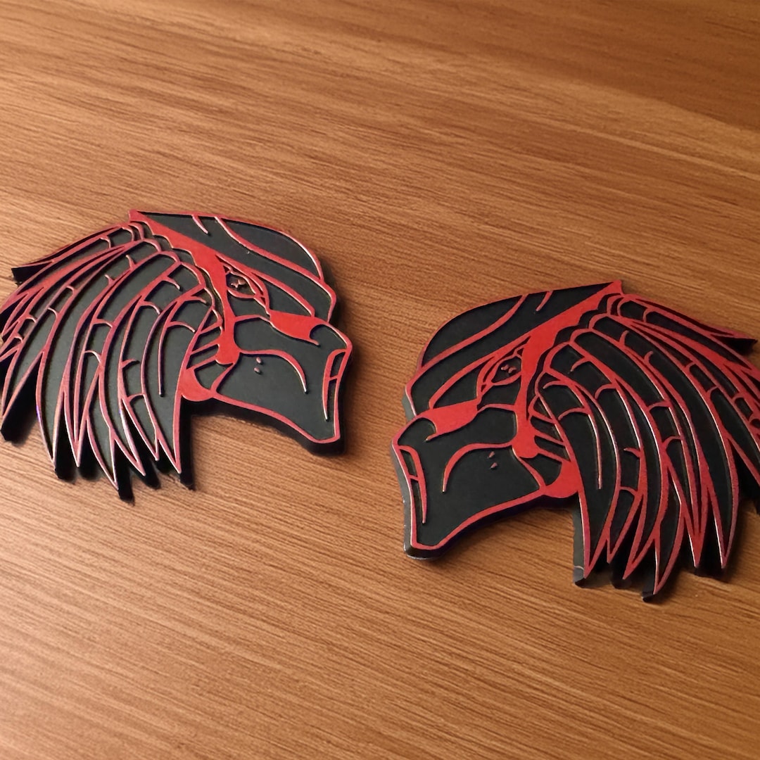 Red Predator Car Emblem: 3D Decal Badge (set of 2) - Etsy