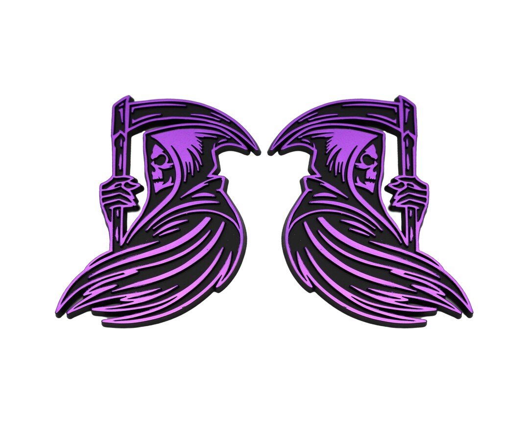 Red Star Pro | Purple Grim Reaper Emblem, 3D Reaper Badge, Custom Car ...