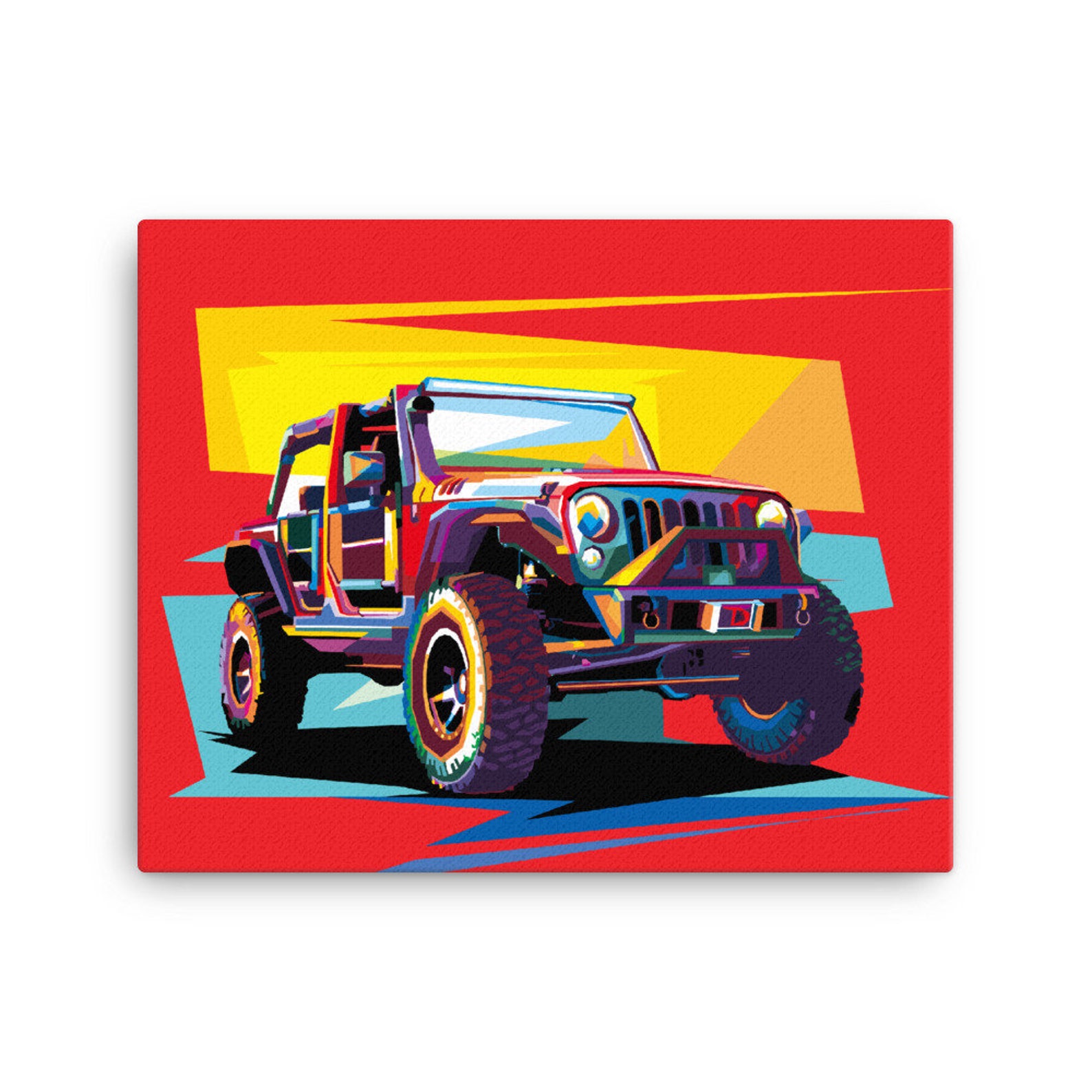 4x4 Multi-color Art Canvas Print | Etsy