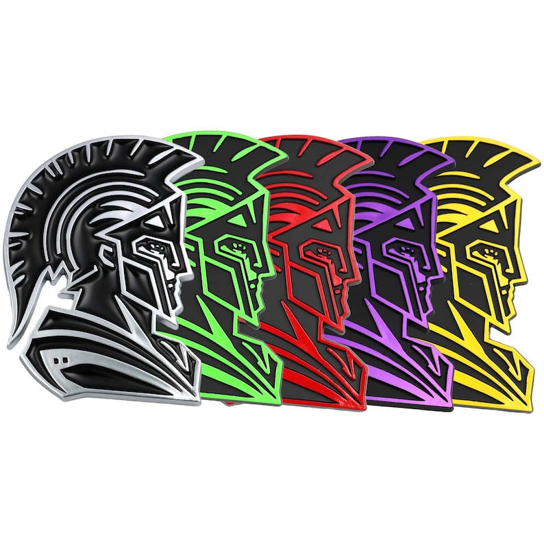 Spartan Emblem, Custom 3D Gladiator Badge Decal Accessory for Truck ...