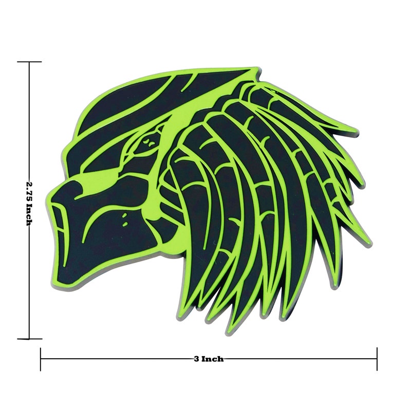 GREEN/BLACK Left Facing Predator Custom Emblem Auto Car - Etsy