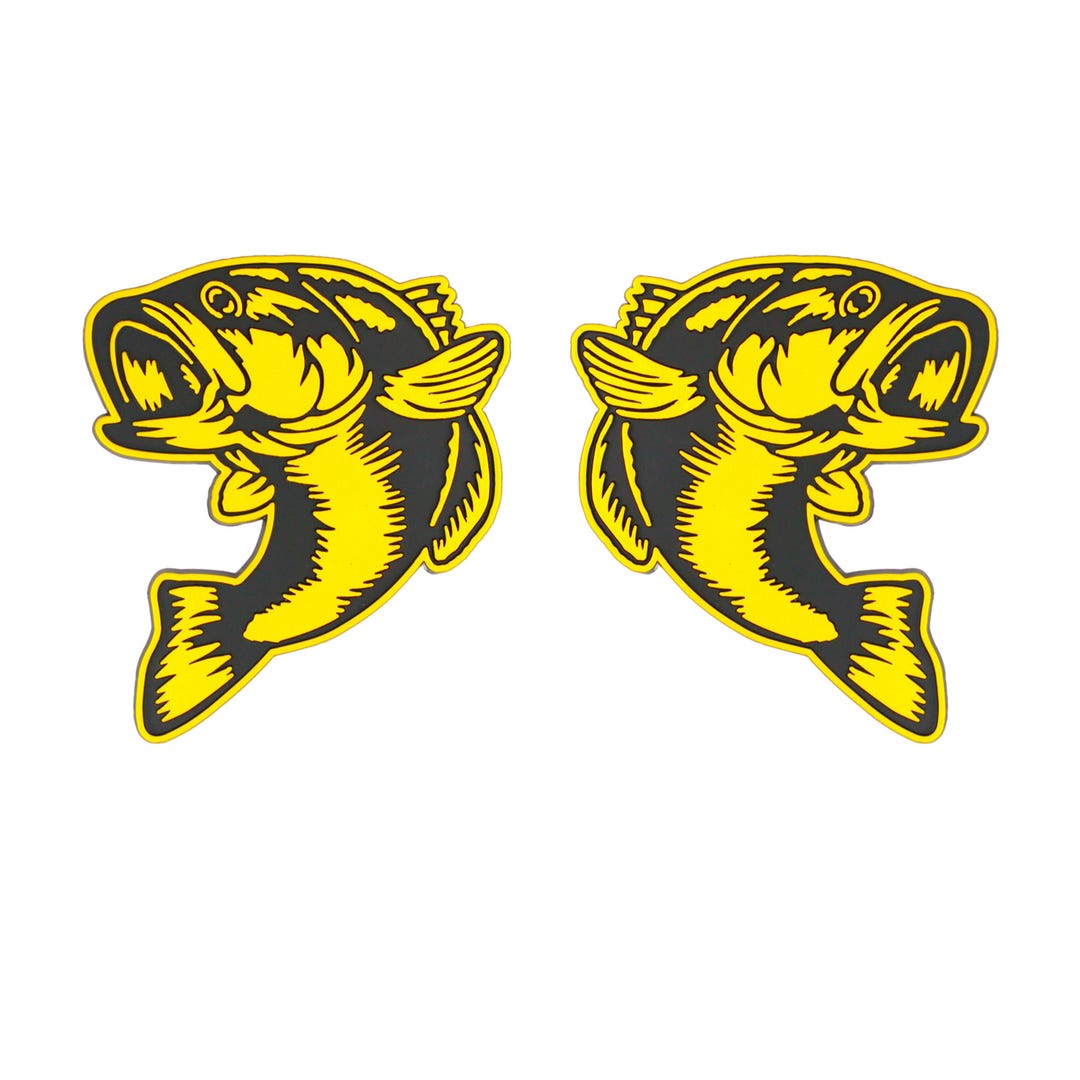 Yellow Bass Emblem: 3D Fish Badge Auto Decal - Etsy