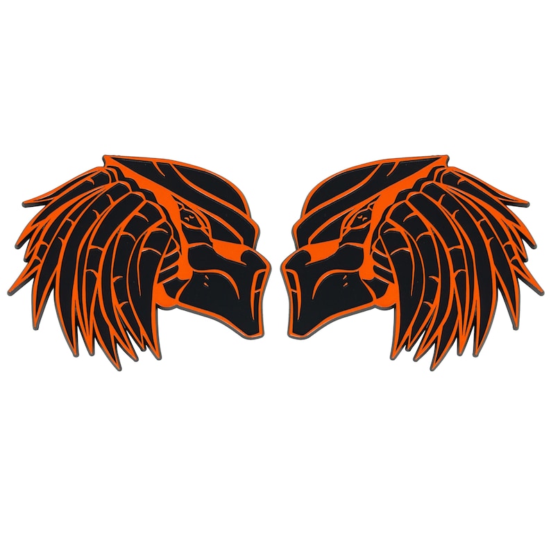 Predator Emblem, Orange 3D Badge Decal Accessories for Car, Truck, SUV ...