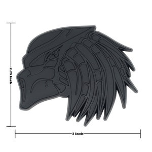 Matte Black Right & Left Facing Predator Emblem set of 2 Auto Car Truck ...