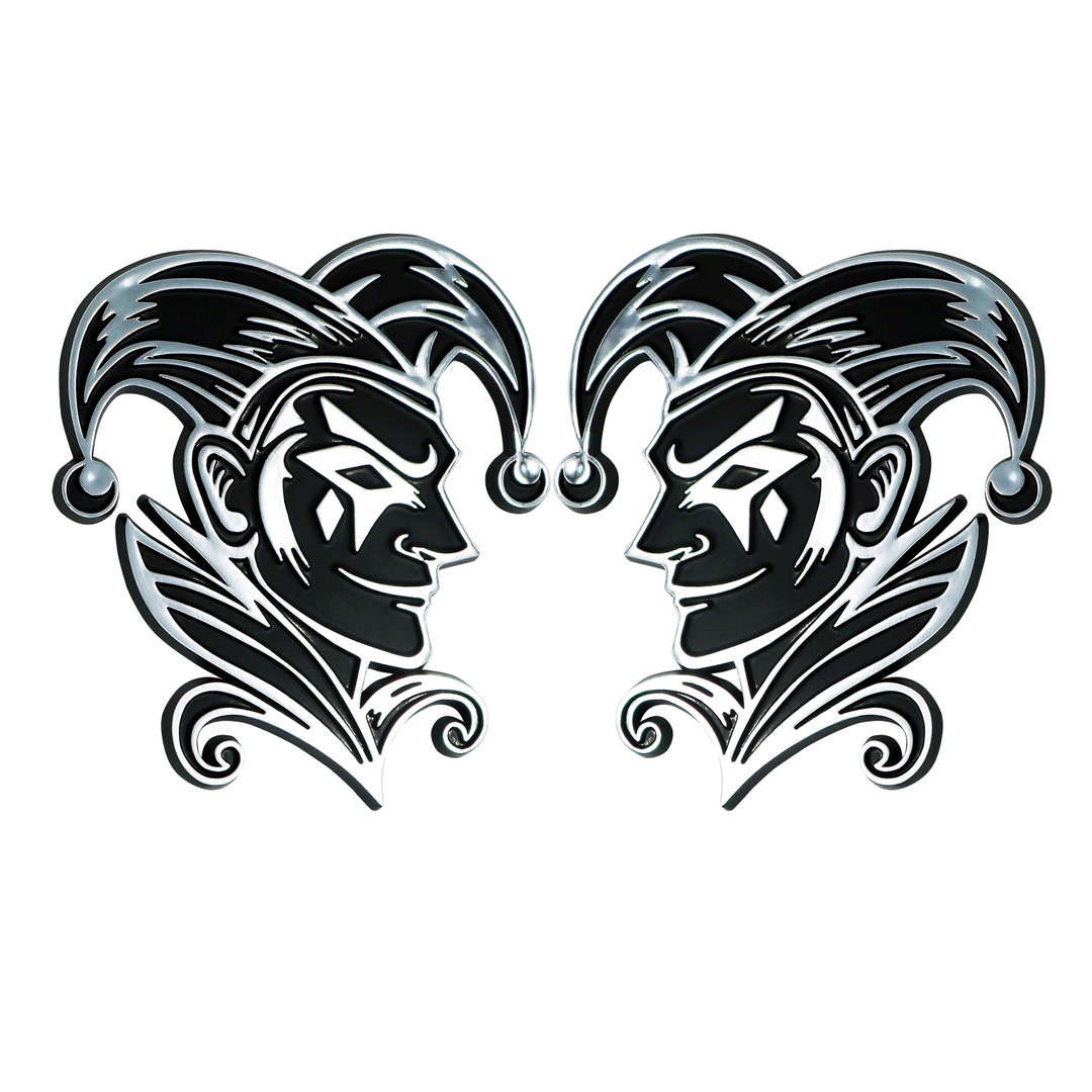 Joker Emblem, Custom Jester Car Badge 3D Decal Sticker, Durable ...