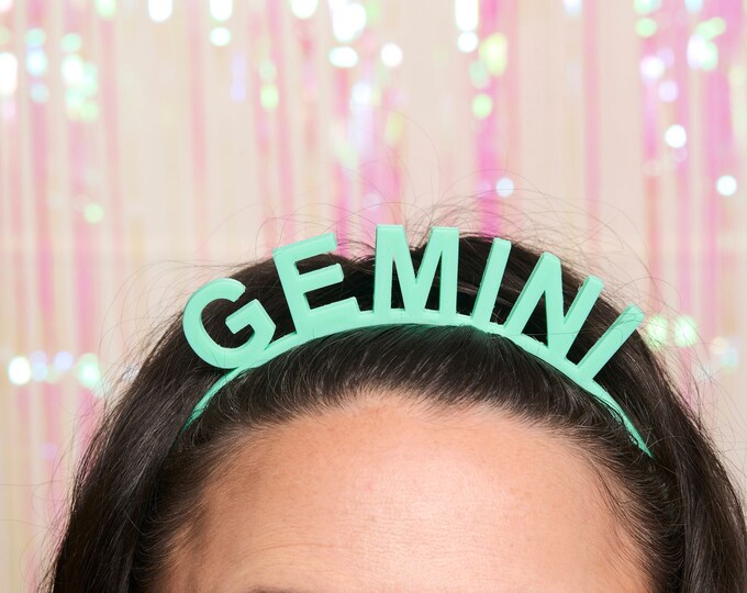 Gemini Party Crown, June Birthday Headband, Zodiac Party Decor, Gemini ...