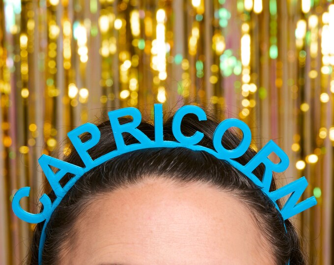 Capricorn Birthday Headband Party, Astrology Party Decoration, January ...
