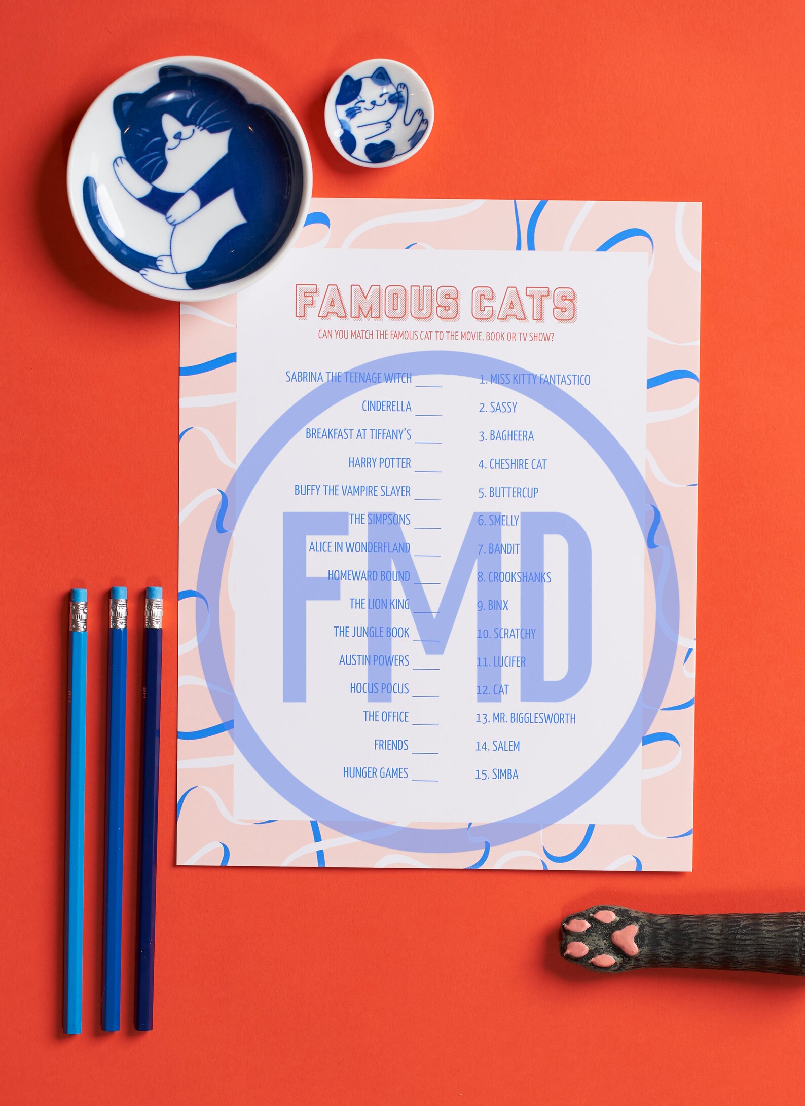 Printable Cat Games Party for Cat Mom Birthday Gift for Cat - Etsy