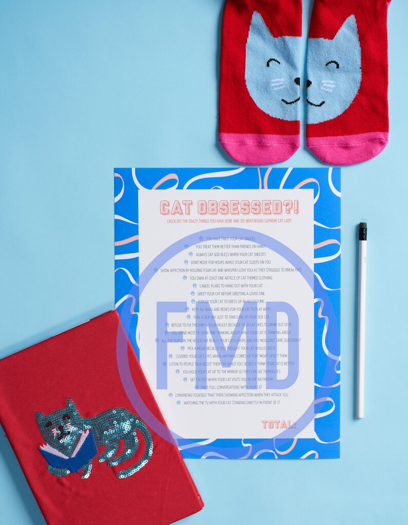 Printable Cat Games Party for Cat Mom Birthday Gift for Cat - Etsy