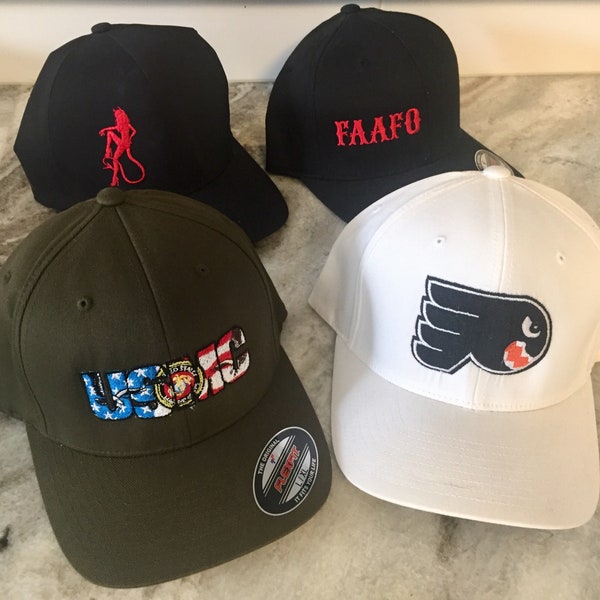 Custom Embroidered Flexfit Cap - Etsy