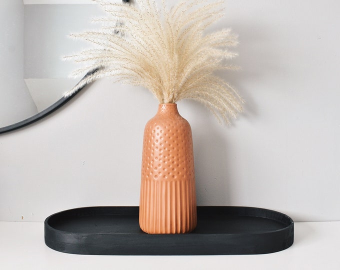 Black Tray Centerpiece Tray Solid Wood Oval Custom Tray - Etsy