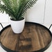 Round Tray, Wood Tray, Metal Tray, Black Metal Tray, Centerpiece Tray ...