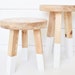Stool, Solid Pine Stool, Plant Stand, Handmade, Modern Furniture ...