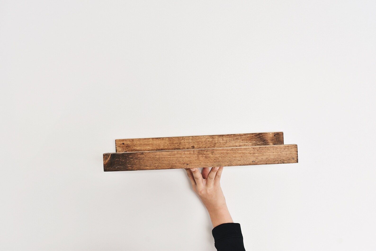Rustic Pine Floating Ledge Shelf, Photo Display - Etsy