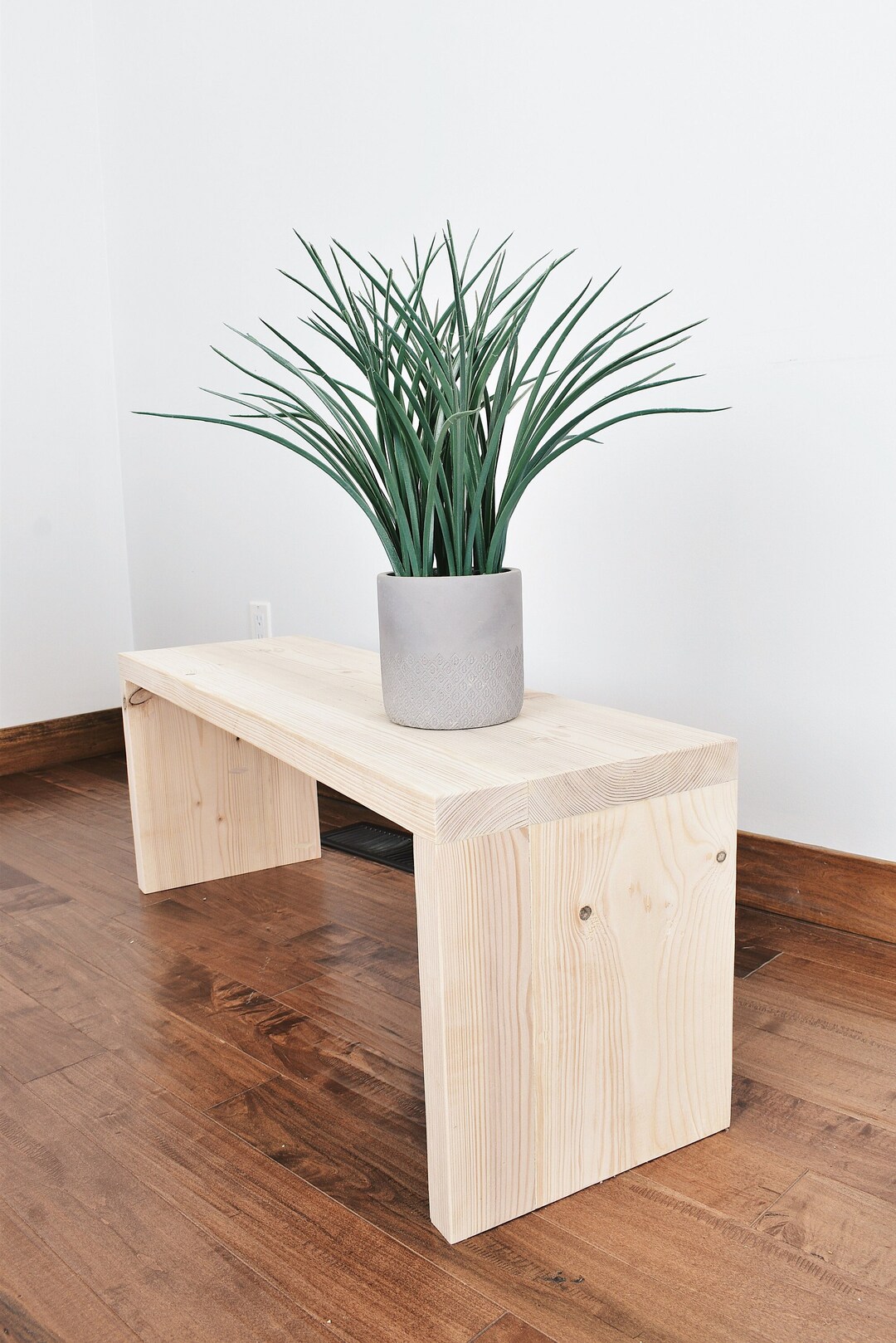 Natural Wood Bench, Solid Bench, Modern Style Bench, Entryway Furniture ...
