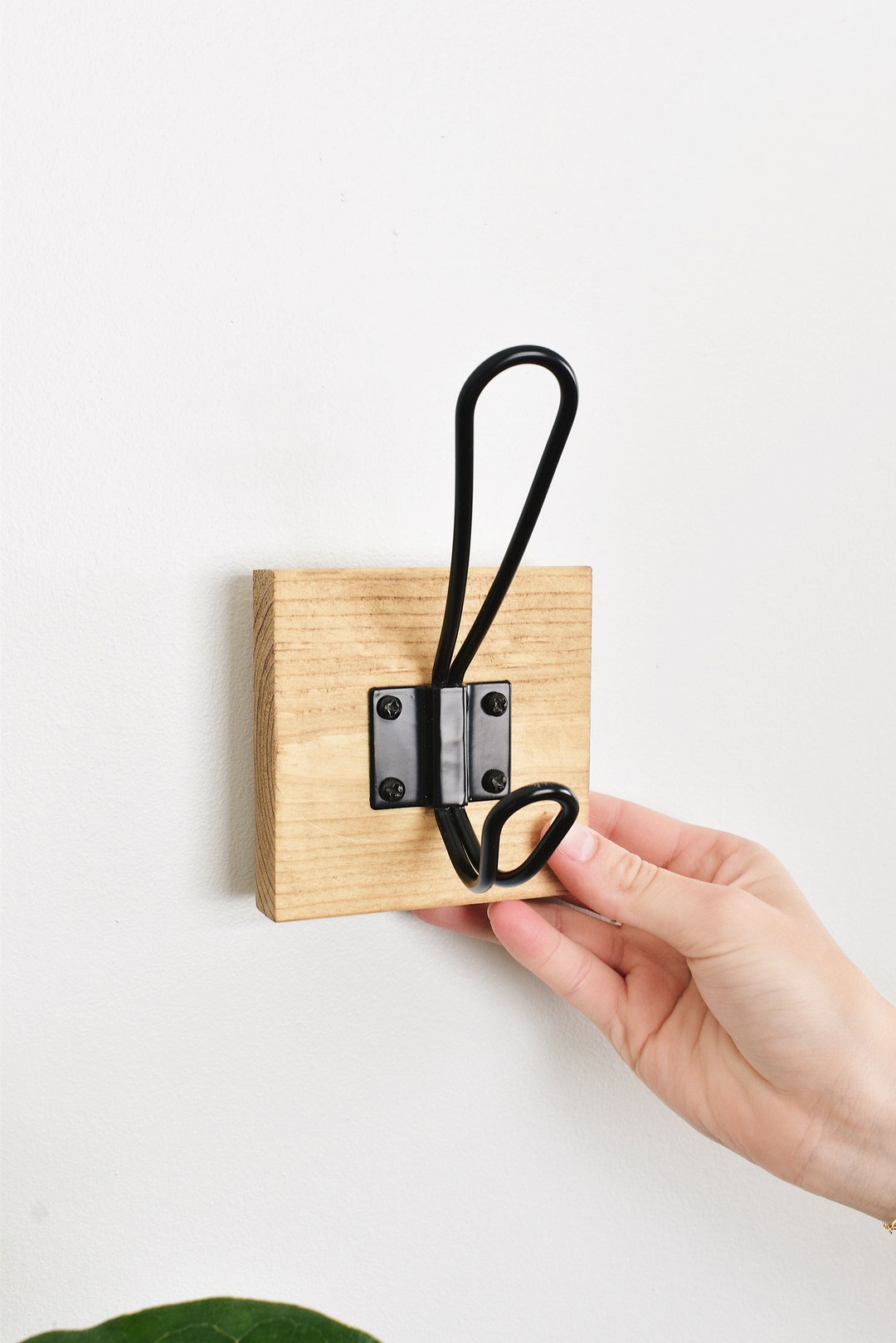 Single Hook, Black Metal Hook, Rustic Single Hook, Towel Hook, Bathroom ...