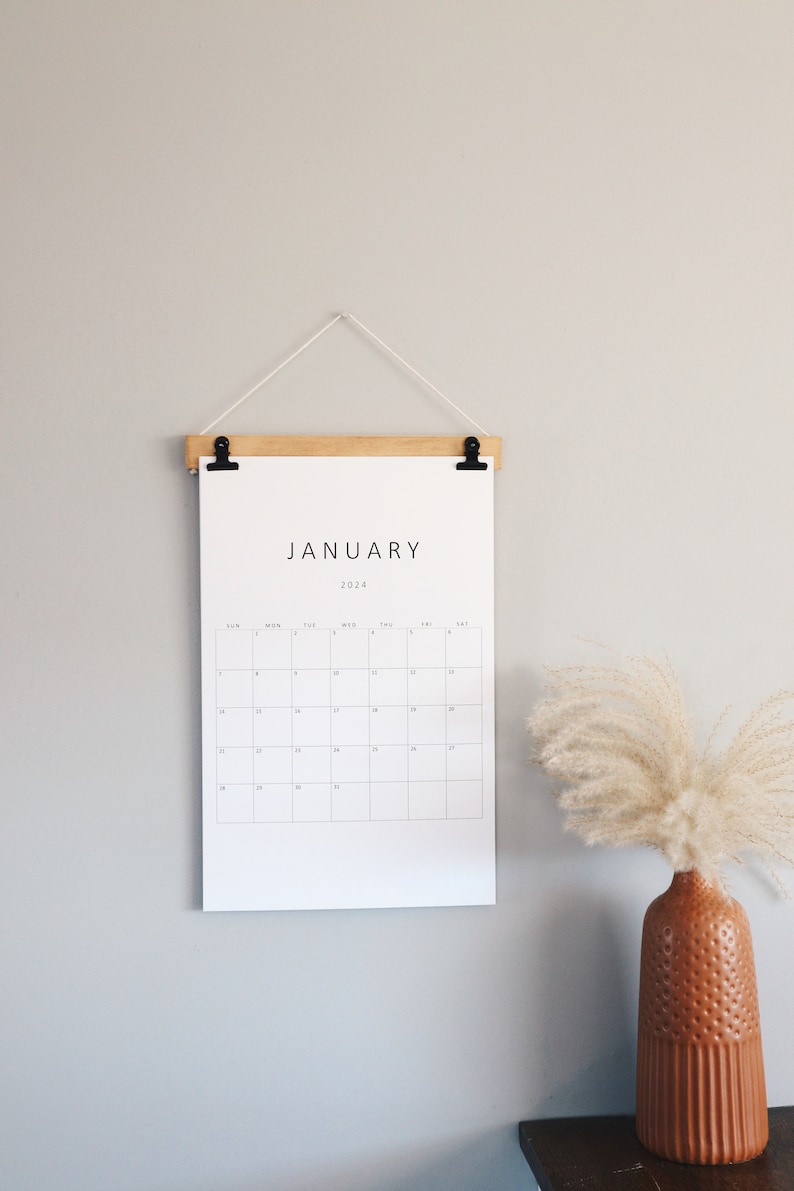 2026 Wood Hanger Calendar, Modern Wall Planner - Etsy