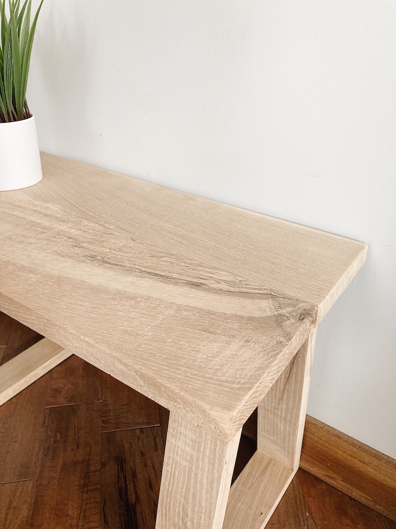 White Oak Bench Wood Bench Natural Wood Bench Entryway - Etsy