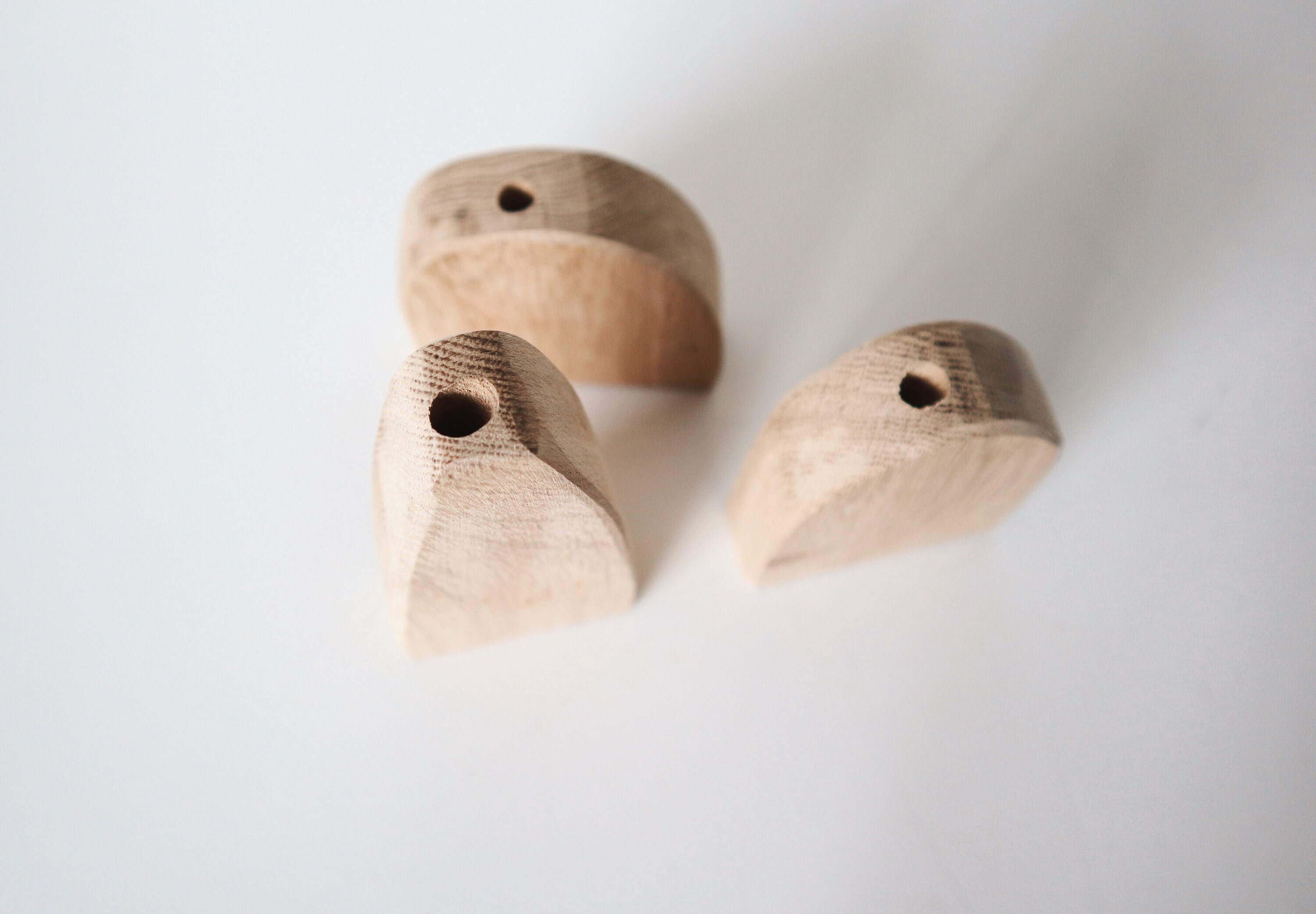 Set of 3 Vases, Wooden Vase Set, Wood Vase, White Oak Decor, Bathroom ...