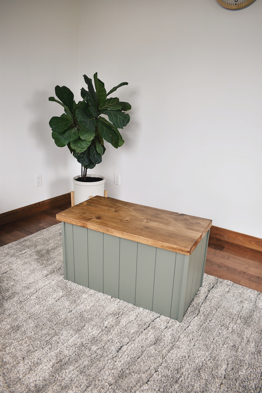 Sage Green Storage Bench, Toy Box, Solid Wood Furniture, Toy Storage ...