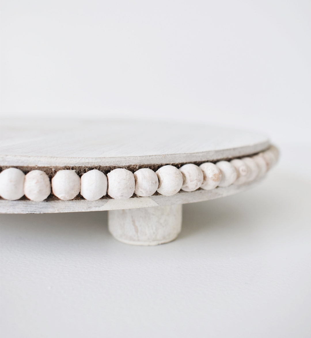 Wood Riser, Pedestal Tray, Farmhouse Decor, Modern Wood Tray, Round ...