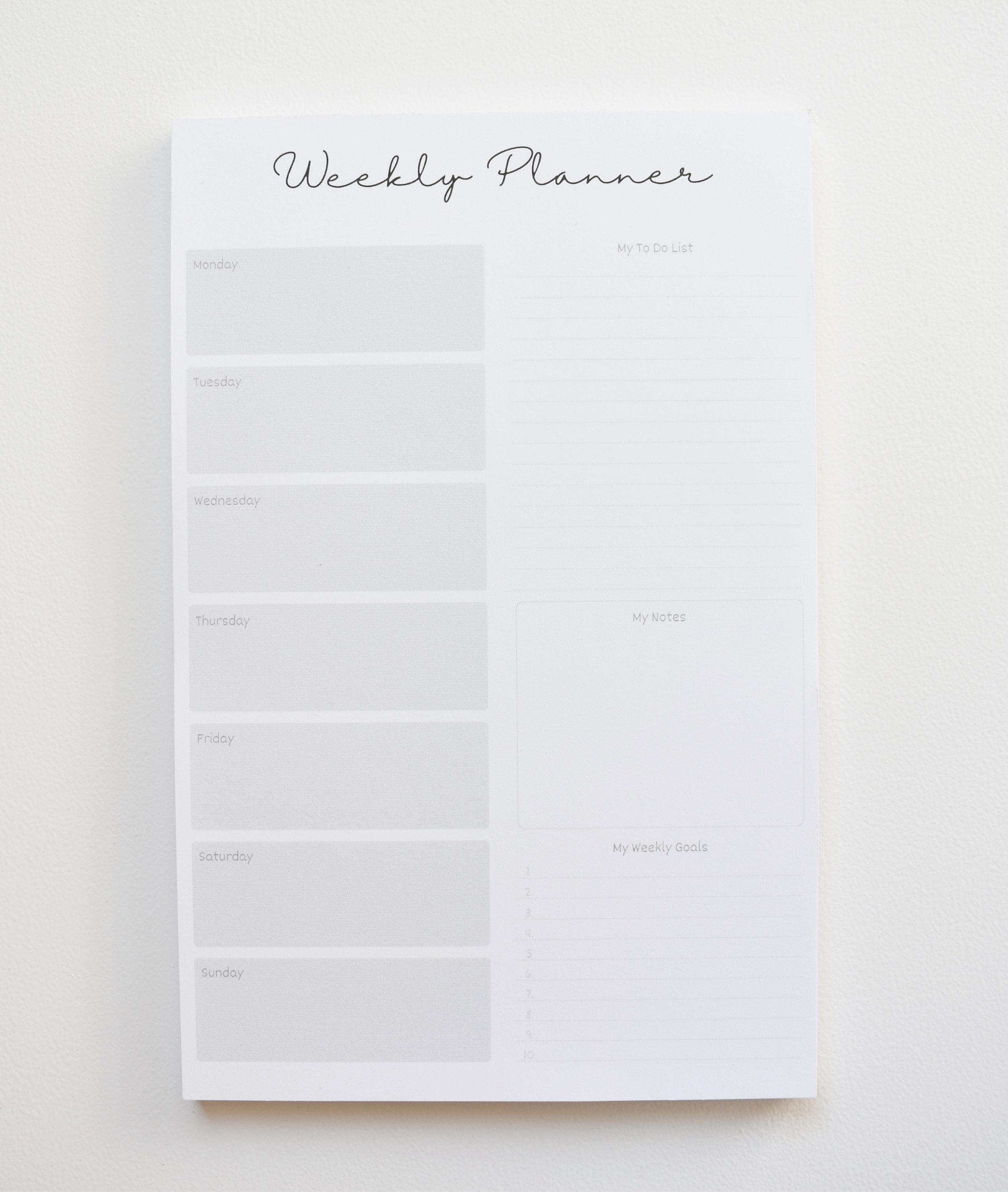 Weekly Planner Calendar Birthday Calendar Modern Calendar - Etsy