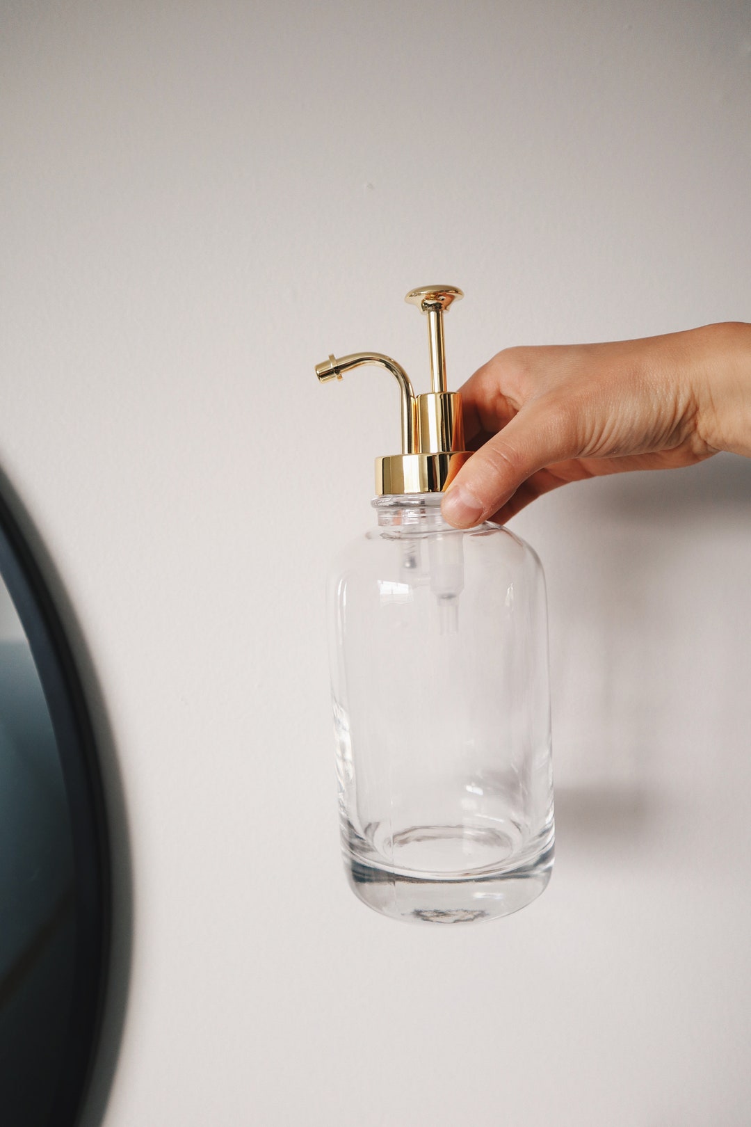 Coffee Bar Syrup Pump, Glass Syrup Pump, Gold Accents, Glass, Storage ...