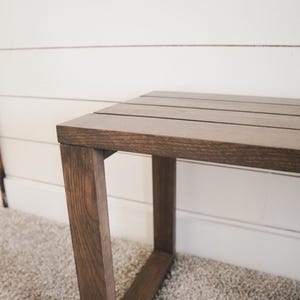 Oak Slat Bench, Wood Bench, Natural Wood Bench, Entryway Decor, Modern Furniture, Solid Wood ...