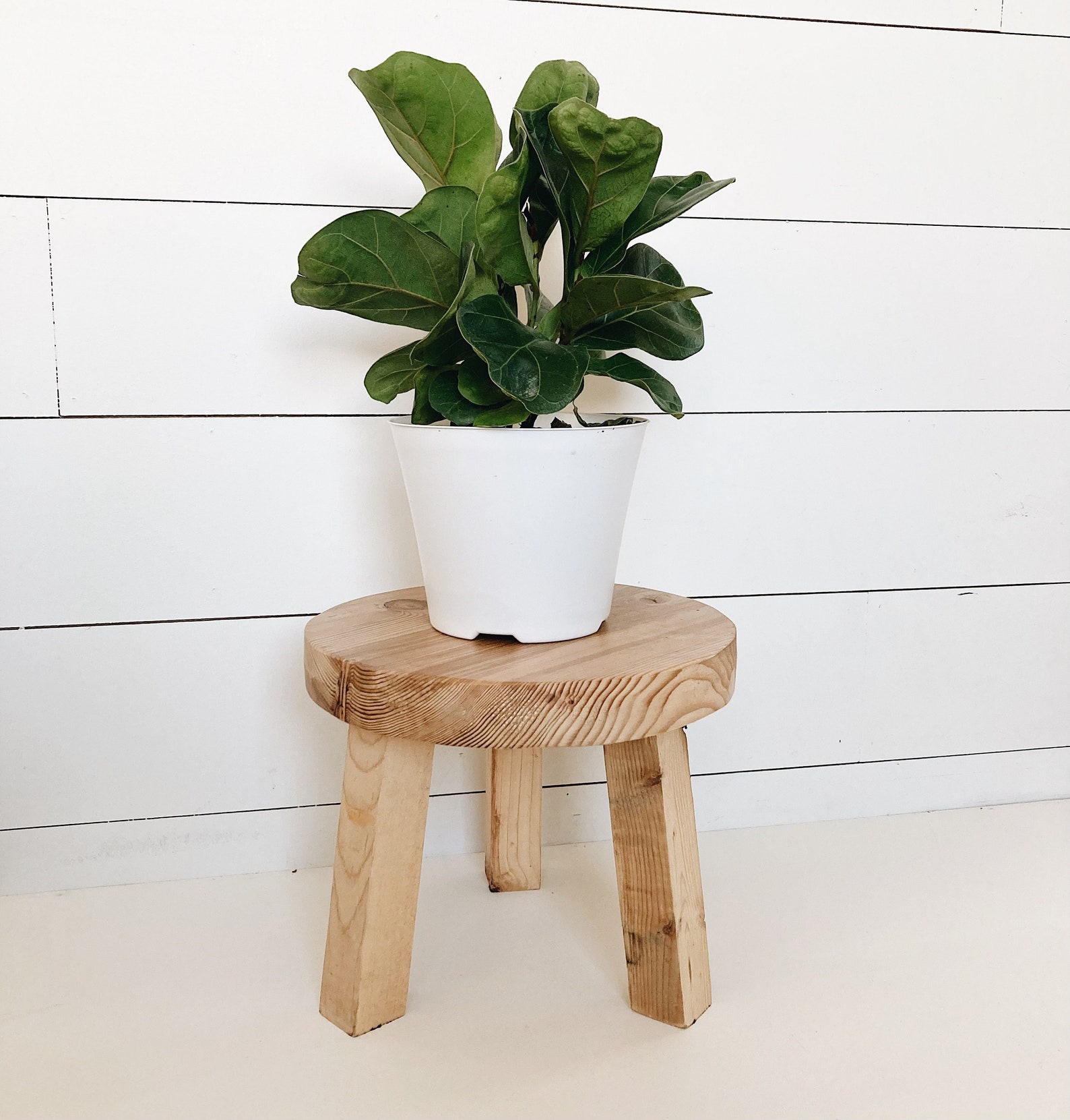 Stool Solid Pine Stool Plant Stand Handmade Modern | Etsy
