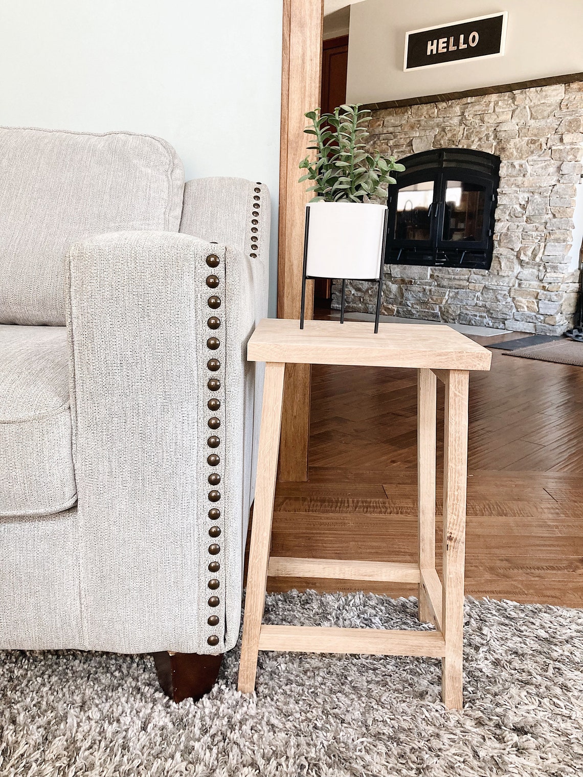 End Table White Oak Table Side Table Natural Wood Table - Etsy