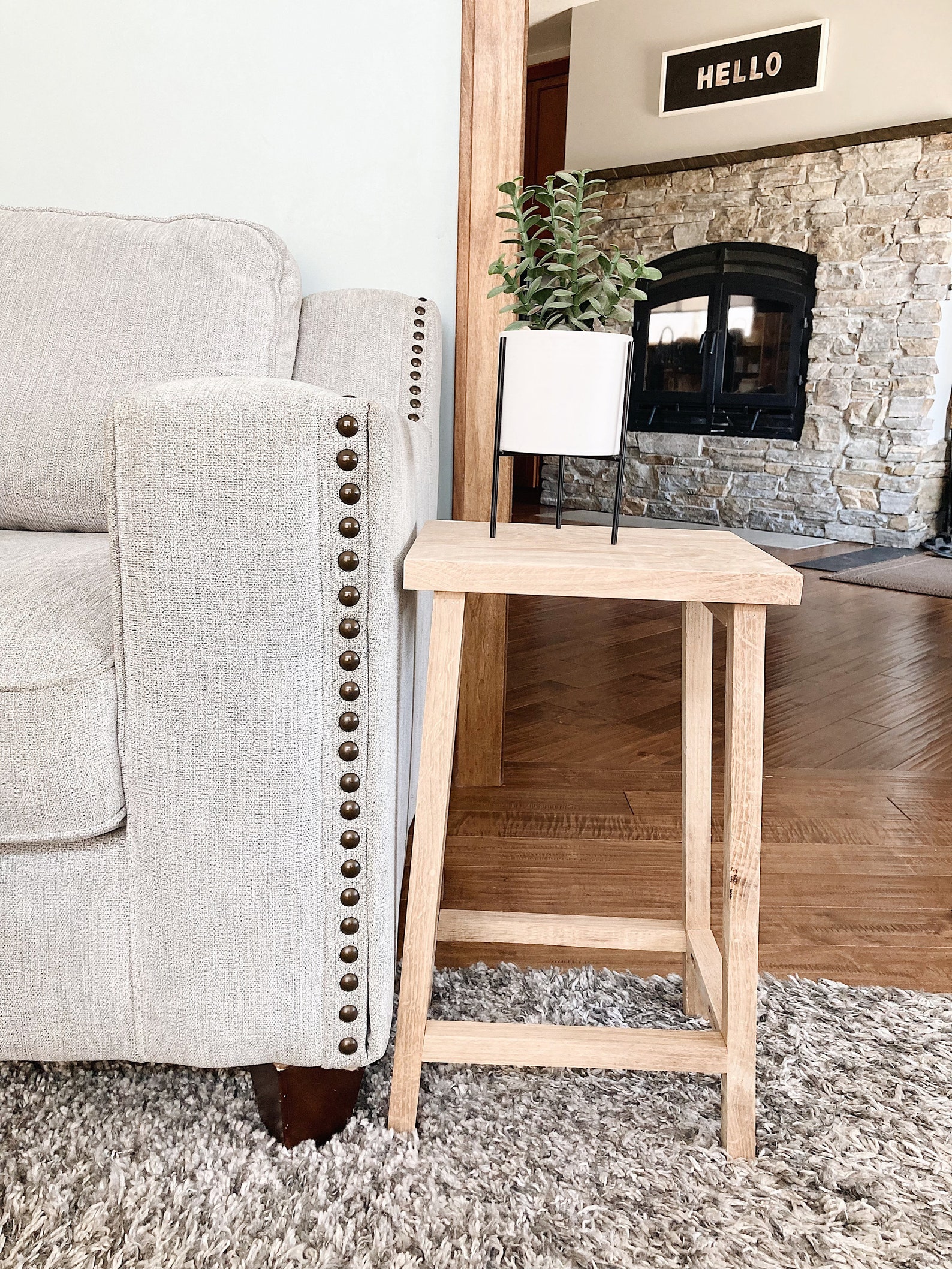 End Table White Oak Table Side Table Natural Wood Table - Etsy