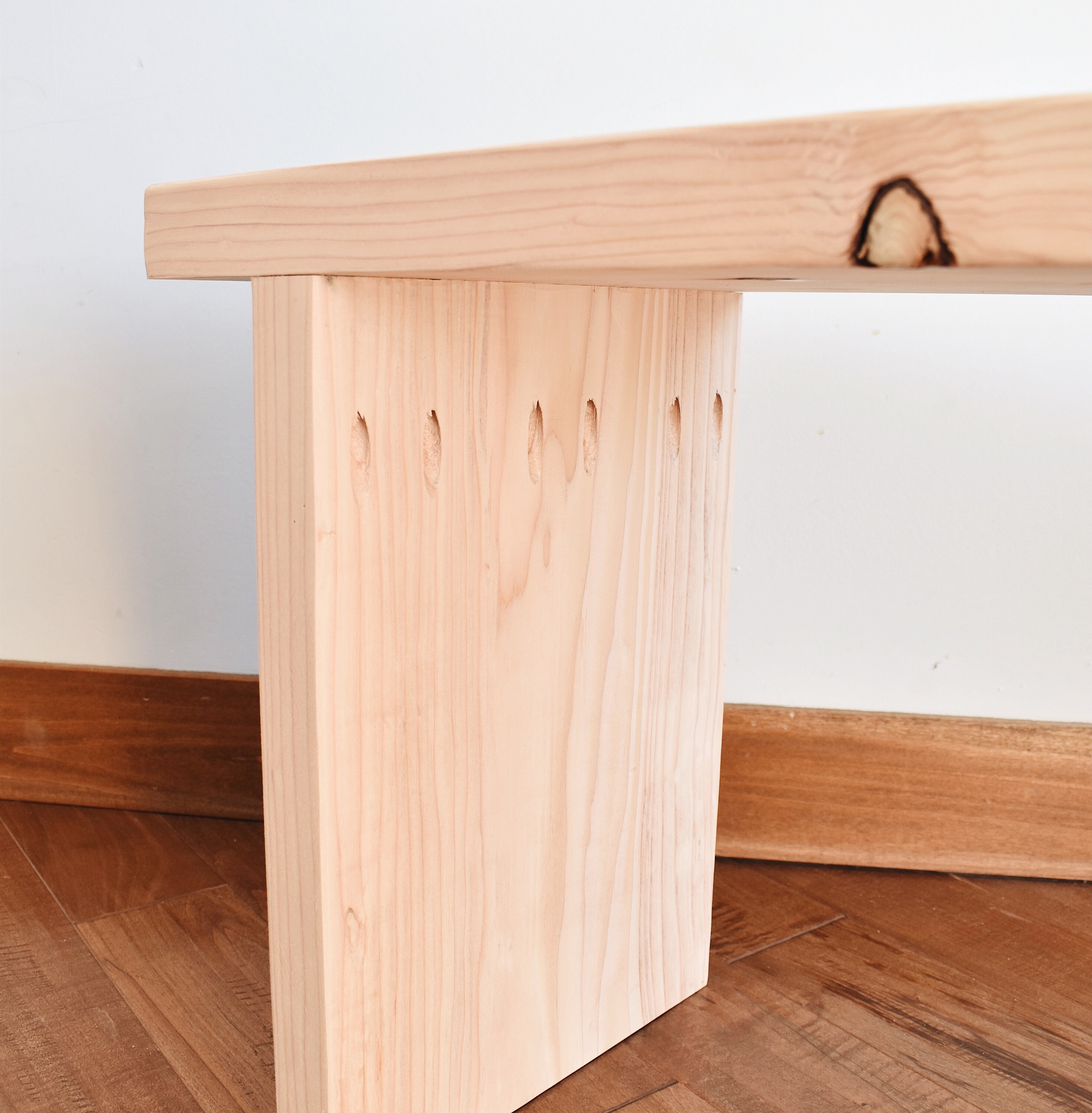 Natural Wood Bench Solid Bench Modern Style Bench Entryway | Etsy