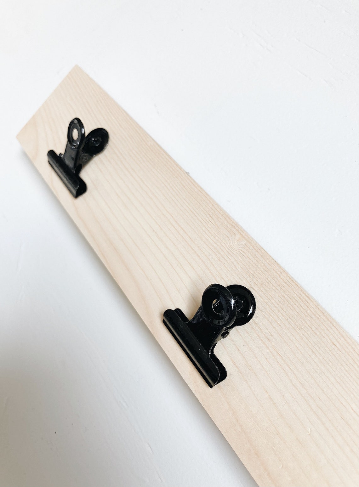 Pine Wood Photo Display With Metal Clips, Wall Decor - Etsy