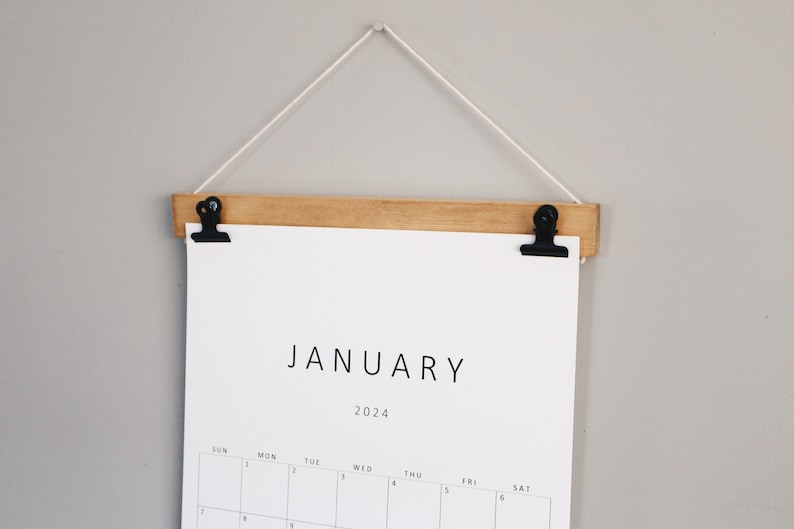 2026 Wood Hanger Calendar, Modern Wall Planner - Etsy