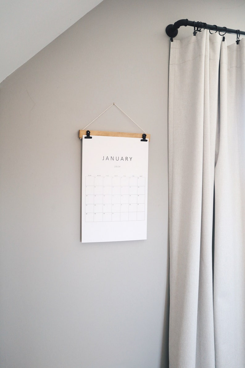 2026 Wood Hanger Calendar, Modern Wall Planner - Etsy