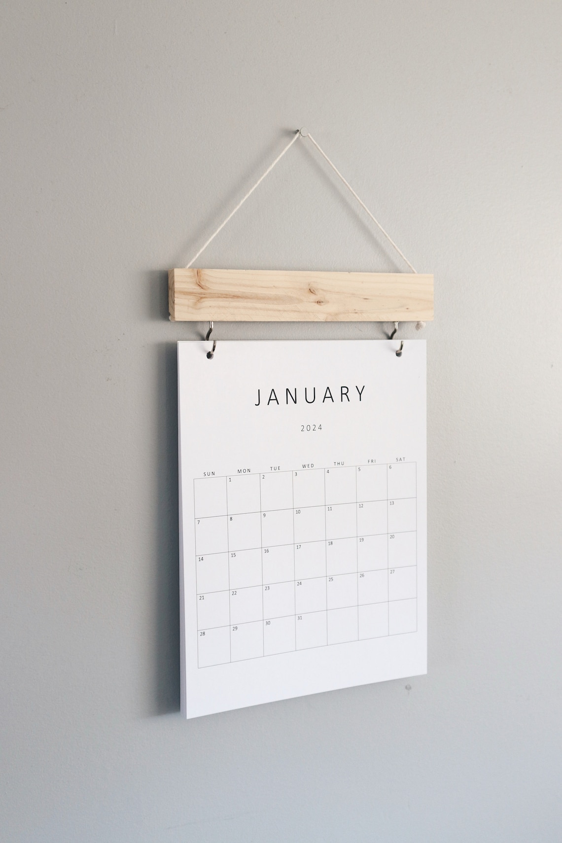 Wood Calendar With Hanger, Monthly Wall Planner - Etsy