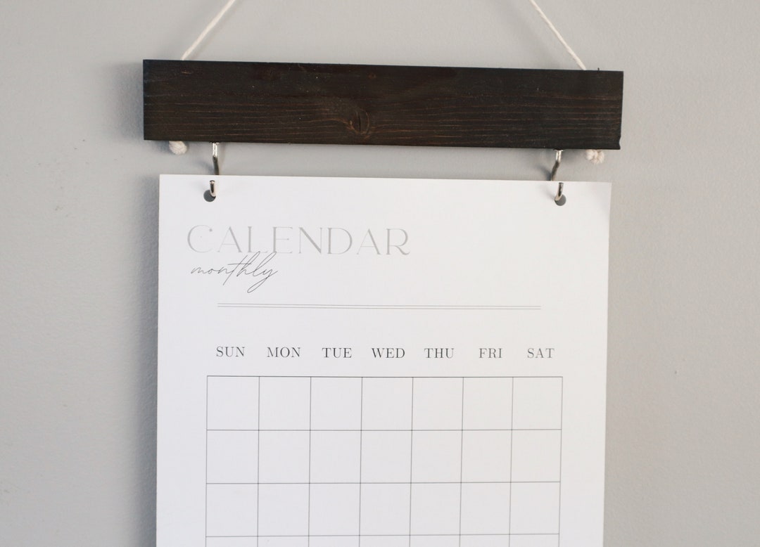 NEW Monthly Wood Calendar With Boxes, Monthly Calendar, Wall Decor ...