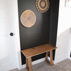 White Oak Bench, Wood Bench, Stained Wood Bench, Entryway Furniture ...