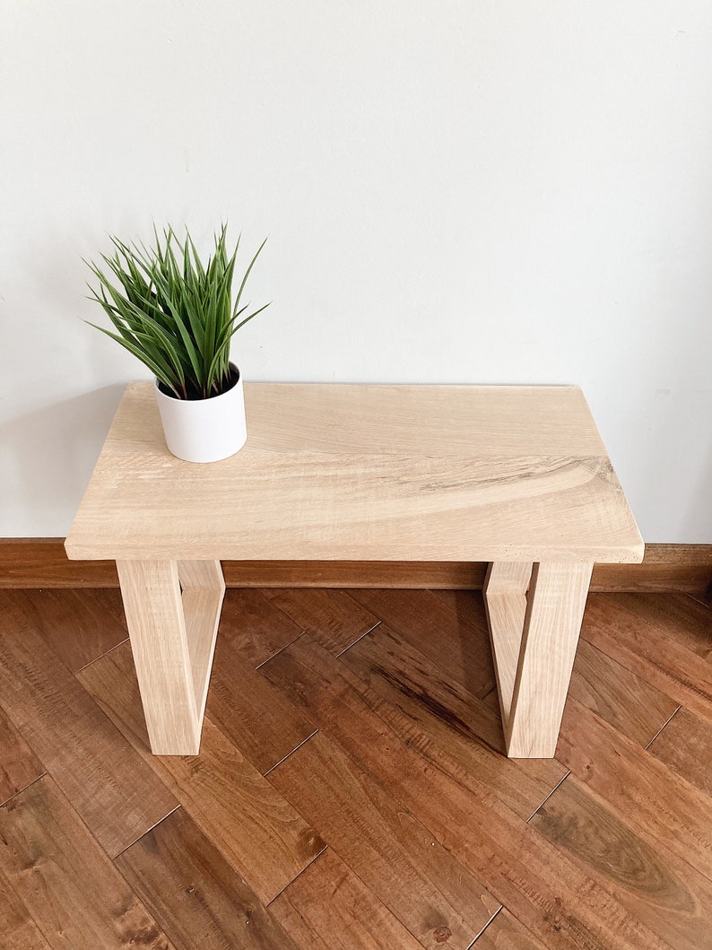 White Oak Bench Wood Bench Natural Wood Bench Entryway - Etsy