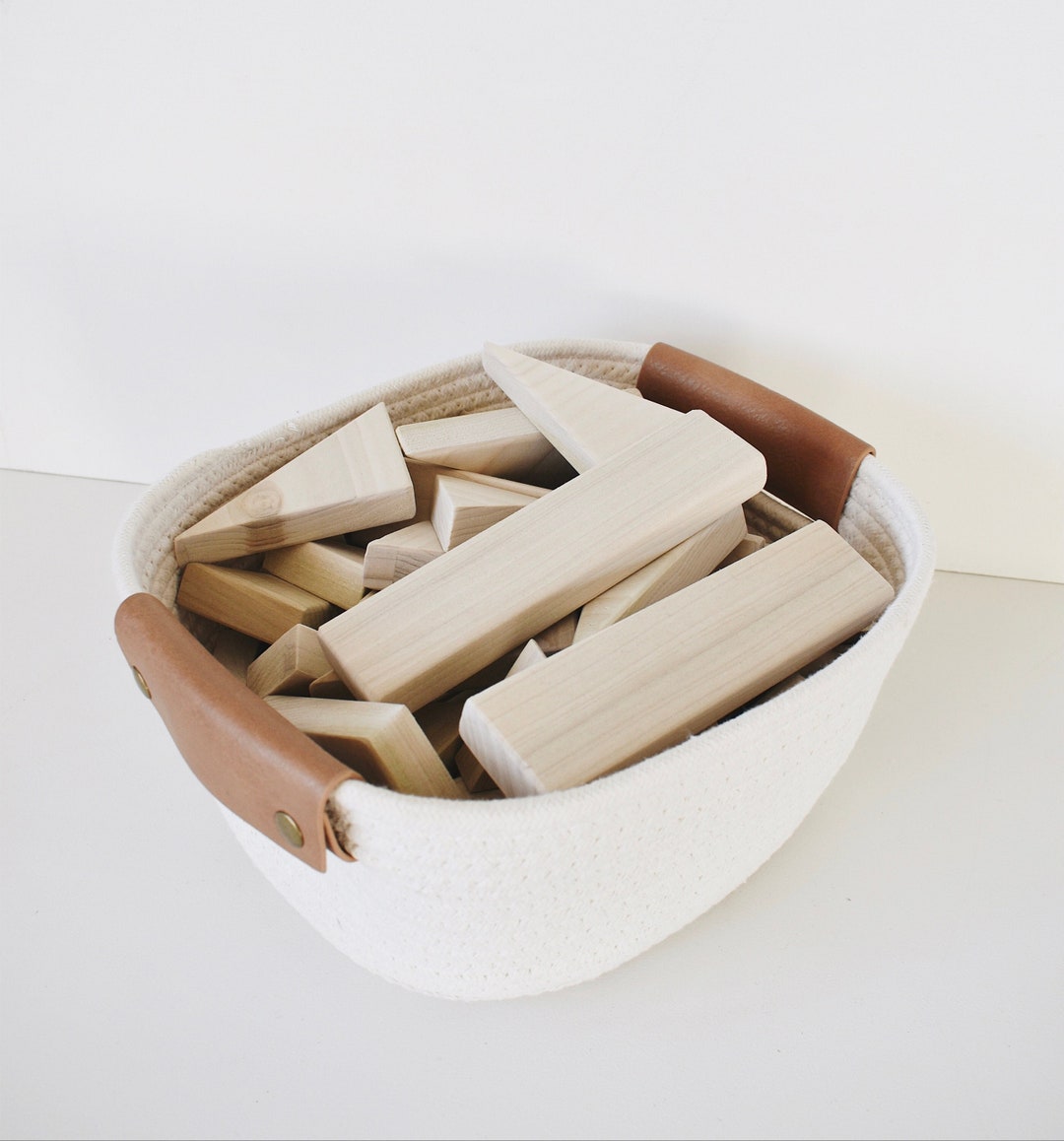 Natural Wood Block Set, Wooden Block Set, Handmade Wood Blocks, Modern ...