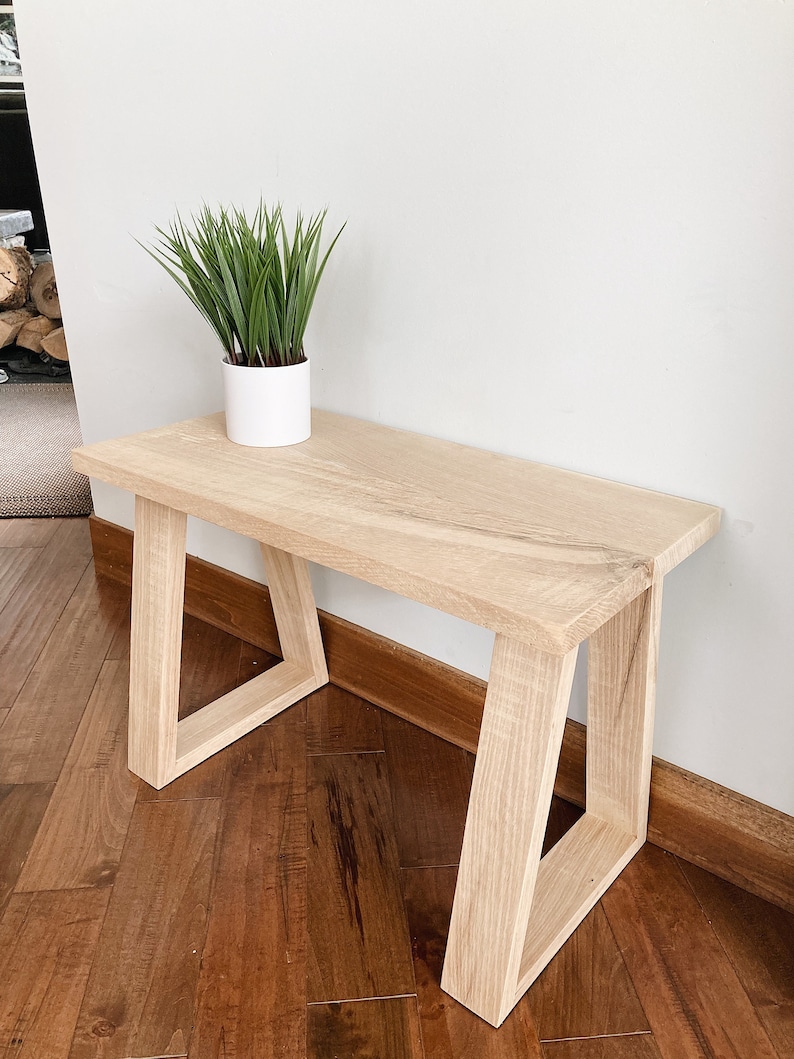 White Oak Bench Wood Bench Natural Wood Bench Entryway - Etsy