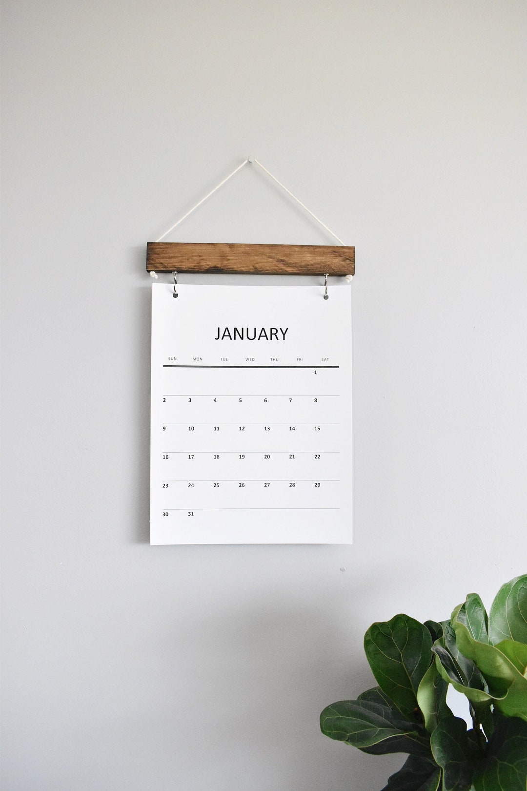 2026 Wood Calendar, Minimalist Monthly Wall Decor - Etsy