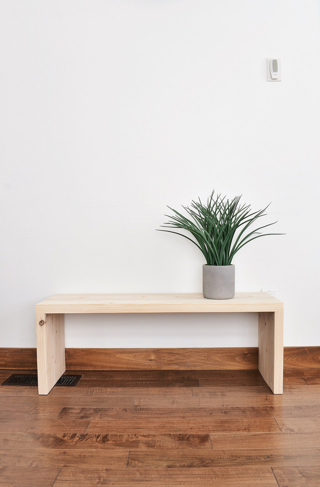 Natural Wood Bench, Solid Bench, Modern Style Bench, Entryway Furniture ...