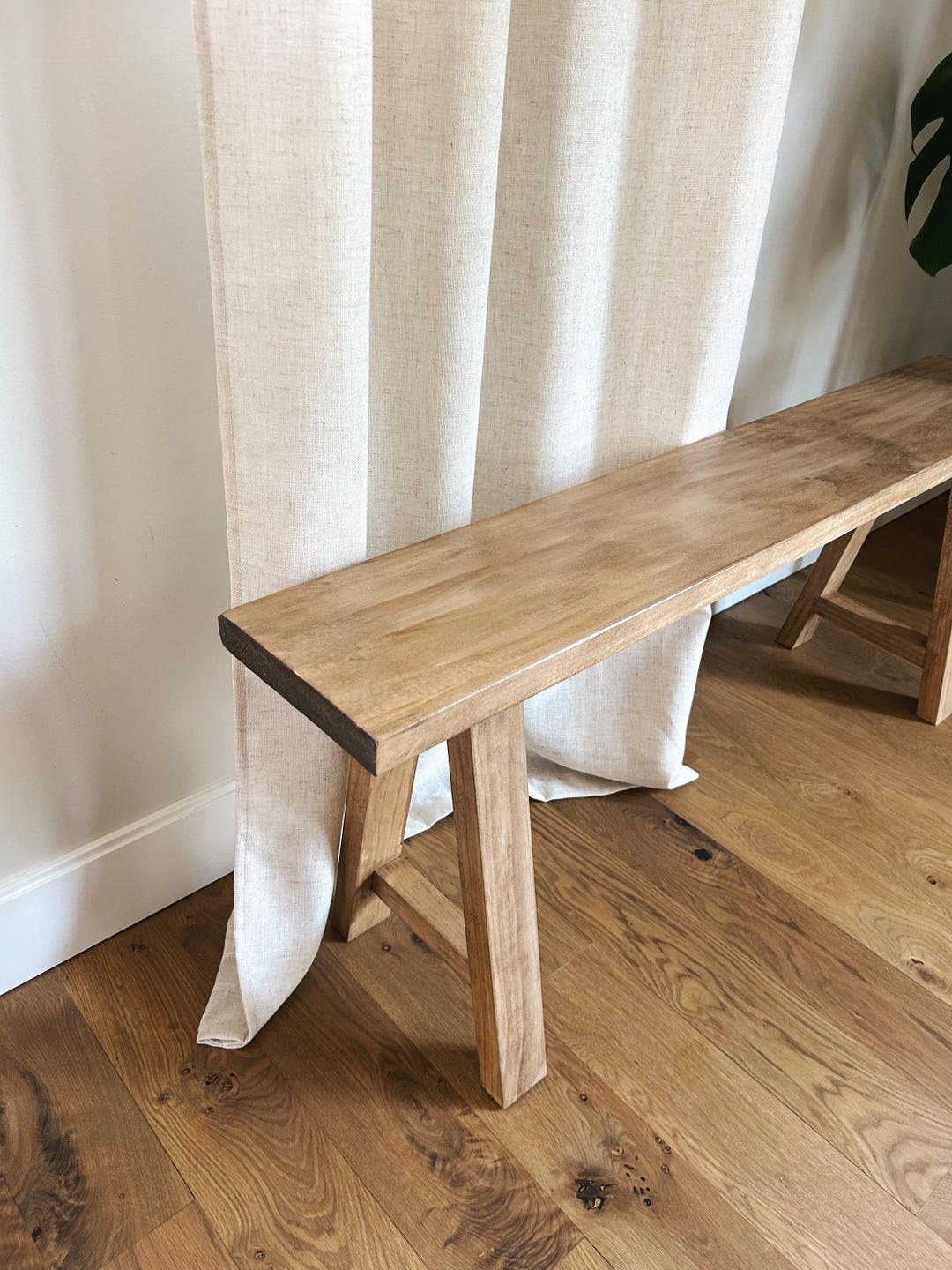 Wood Bench, Solid Bench, Boho Style Bench, Entryway Furniture, Dining ...