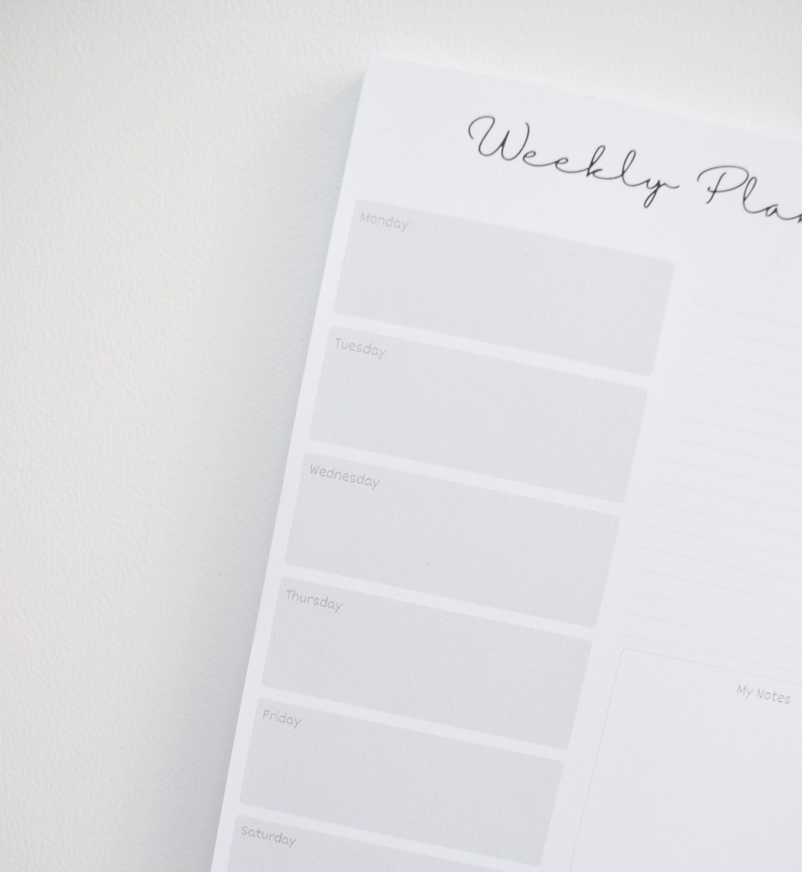 Weekly Planner Calendar Birthday Calendar Modern Calendar - Etsy