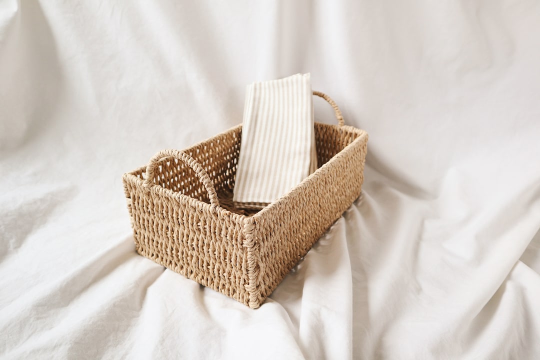 Rectangle Basket, Sea Grass Basket, Bathroom, Handmade Basket, Modern ...