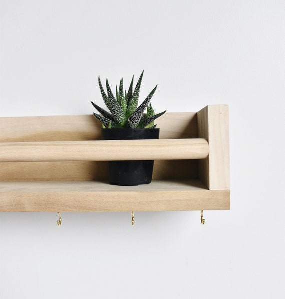 Boho Shelf Mail Shelf Solid Wood Shelf Poplar Shelf Key - Etsy