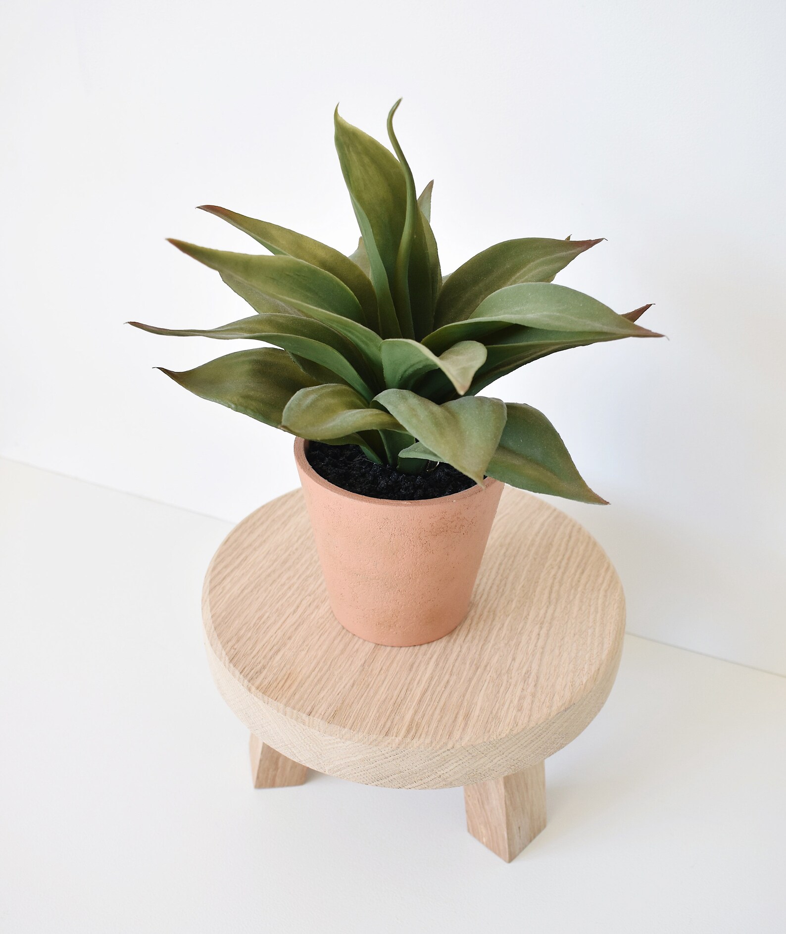 Stool Round Stool Plant Stand White Oak Natural Wood - Etsy
