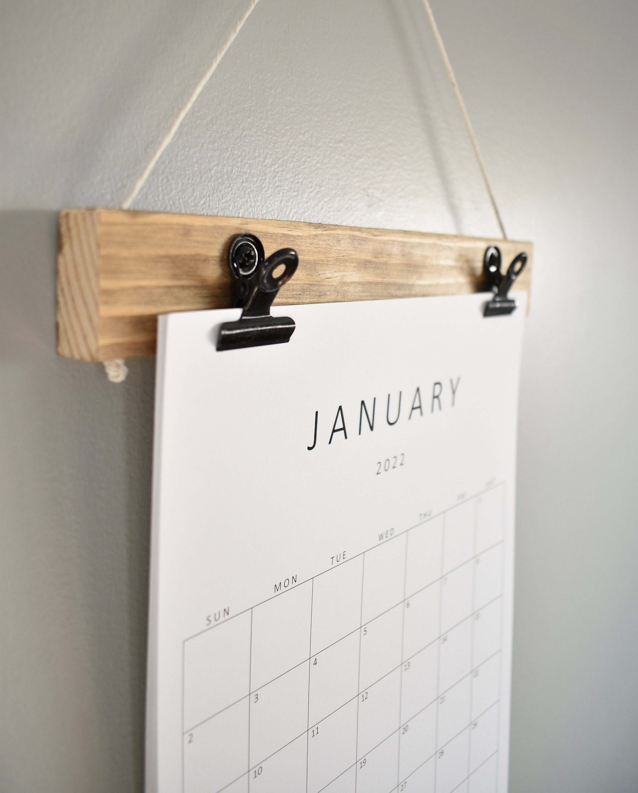 2026 Wood Calendar With Boxes, Monthly Calendar, Wall Decor, Simple ...